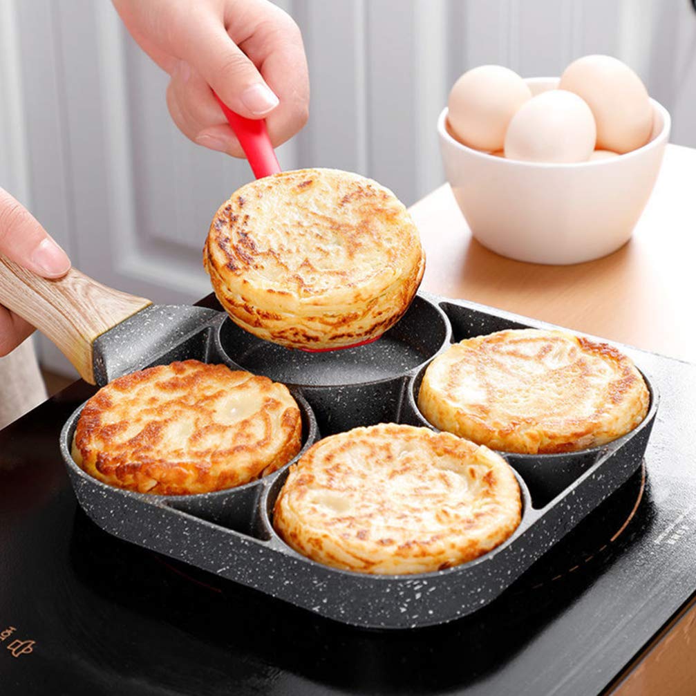 Hemoton 1pc Omelet Pan Egg Mould Pan Non Stick Pan Small Frying Pan Cast Iron Frying Pan Woks Stir-Fry Pans Non Stick Skillet Flat Frying Pan Cooking Tool Hamburger Fried Eggs Aluminum