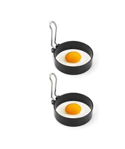 stainless steel egg ring,2 pack round breakfast household mold tool cooking,round egg cooker rings for cooking egg maker molds