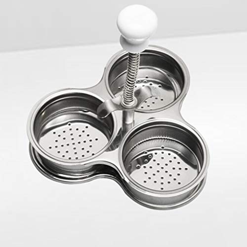 Luxshiny Egg Poacher Insert Stainless Steel Poached Egg Cooker Eggs Poaching Cups Egg Poachers Nonstick Induction Cooktop Egg Poachers Cookware for Home Kitchen Silver