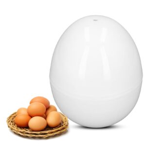 Fdit Hard Boiled Egg Cooker, 4 Eggs Capacity Compact Design Abs Material White Egg Egg-Shaped Microwave Egg Steamer For Your Daily Eating Needs