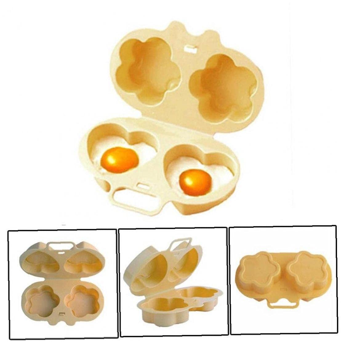 1pc Microwave Egg Cooking Molds Flower Heart Shaped Egg for Muffin Egg Sandwich Breakfast