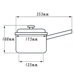 Nagao TOWA Yukihira Pot, 7.1 inches (18 cm), Aluminum Clad Triple Layer Steel, Induction Compatible, Made in Japan