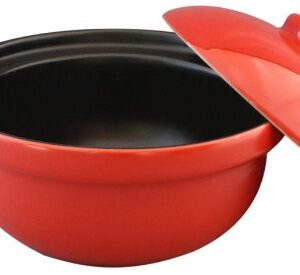 D x H Color 303072 Stew Pot (Made of ceramic), Small, 7.9 inches (20 cm), Red