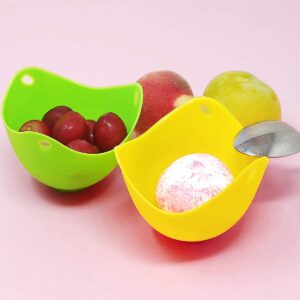 allydrew Silicone Non-stick Egg Poachers, Poached Egg Cups for Steaming Microwaving Boiling (Set of 4)