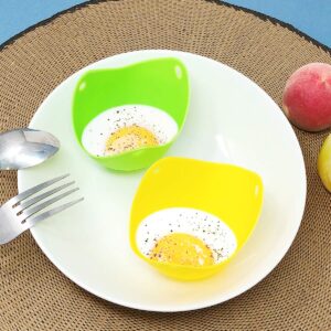 allydrew Silicone Non-stick Egg Poachers, Poached Egg Cups for Steaming Microwaving Boiling (Set of 4)