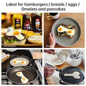 LAZY TIGER Non-Stick Egg Ring,2PC Funny Egg Fryer,Stainless Steel Egg Pancake Mold Ring,Funny Egg Rings Perfect for English Muffins Pancake Cooking Griddle