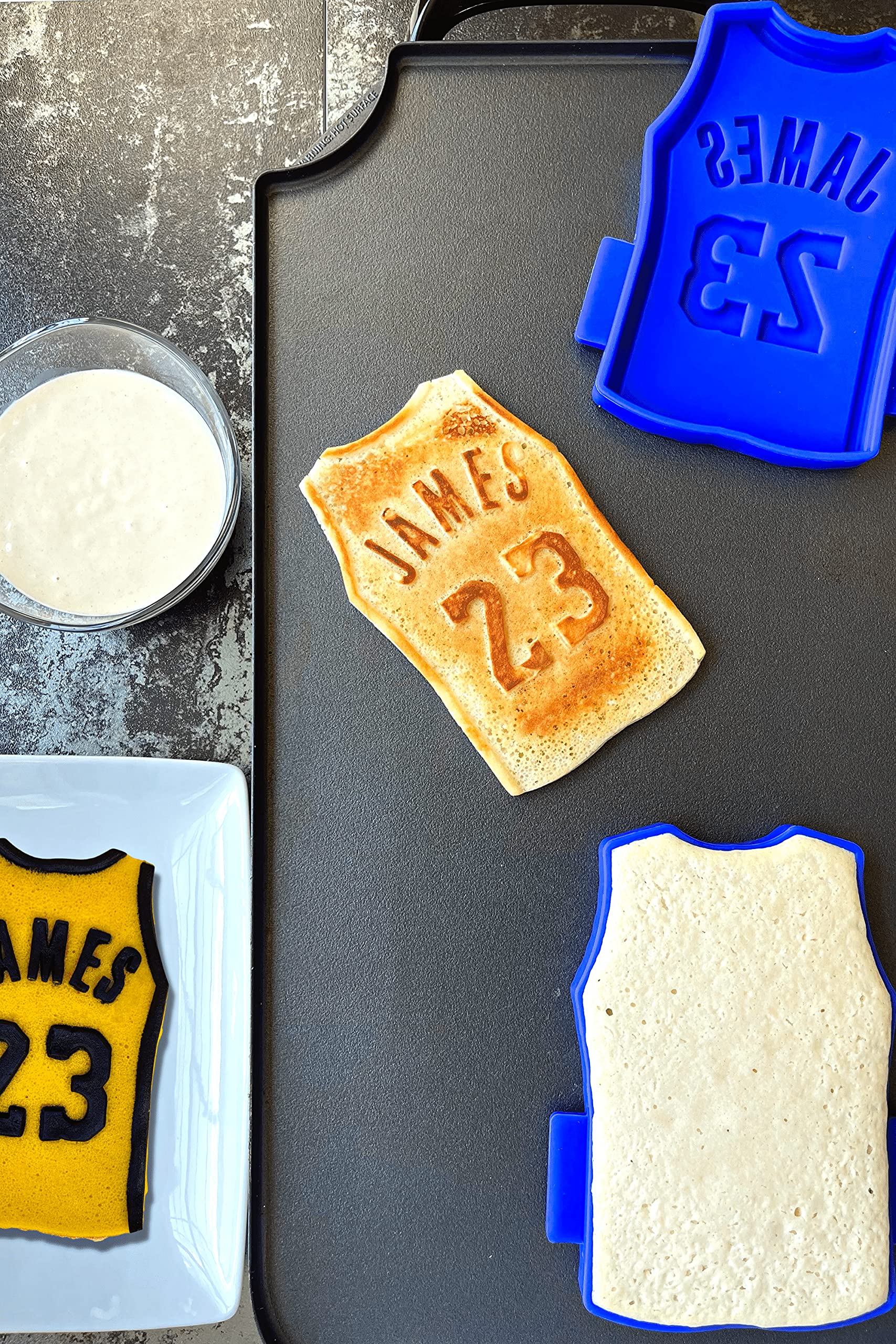 ZaveryCakes NBA: LeBron James #23- Los Angeles Lakers - Pancake and Eggs Breakfast Silicone Mold