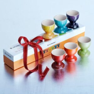 Le Creuset Stoneware Rainbow Egg Cups - Multicolour, Set of 6