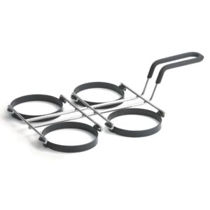 tablecraft 1240 chrome plated non-stick teflon 4-egg ring, 1