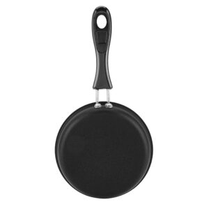 Weohoviy Mini Egg Frying Pan, Portable Mini Frying Pan Poached Egg Household Small Kitchen Cooker, Black