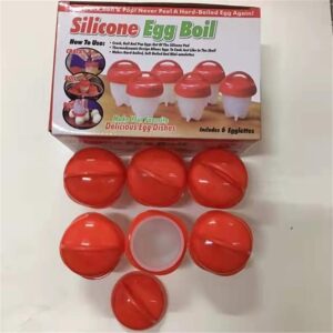 Egg Cooker Silicone, Egg Cooker Without Shell Easy Eggs, Non Stick Silicone Boiled Steamer Eggies, Maker Egg Cooker BPA Free Non-Stick Eggs Poacher, Fast Poaching For Kitchen Gadgets Accessories