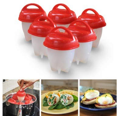 Egg Cooker Silicone, Egg Cooker Without Shell Easy Eggs, Non Stick Silicone Boiled Steamer Eggies, Maker Egg Cooker BPA Free Non-Stick Eggs Poacher, Fast Poaching For Kitchen Gadgets Accessories