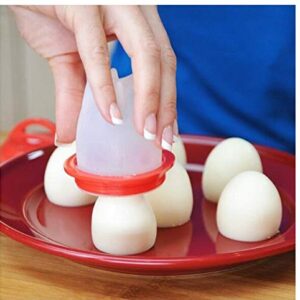 Egg Cooker Silicone, Egg Cooker Without Shell Easy Eggs, Non Stick Silicone Boiled Steamer Eggies, Maker Egg Cooker BPA Free Non-Stick Eggs Poacher, Fast Poaching For Kitchen Gadgets Accessories