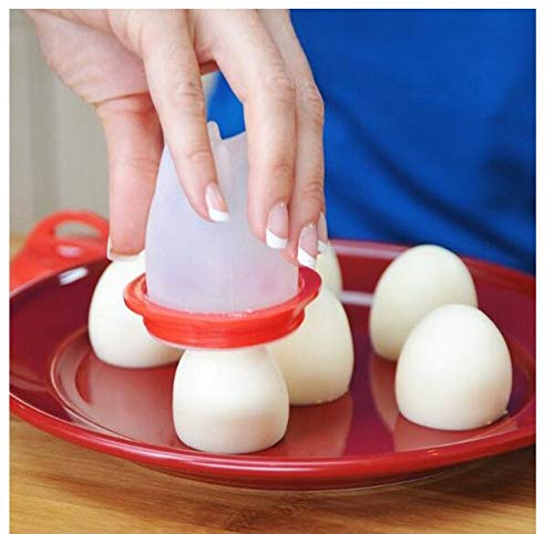 Egg Cooker Silicone, Egg Cooker Without Shell Easy Eggs, Non Stick Silicone Boiled Steamer Eggies, Maker Egg Cooker BPA Free Non-Stick Eggs Poacher, Fast Poaching For Kitchen Gadgets Accessories