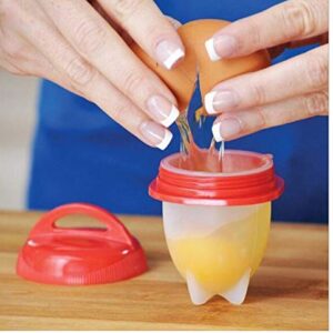 Egg Cooker Silicone, Egg Cooker Without Shell Easy Eggs, Non Stick Silicone Boiled Steamer Eggies, Maker Egg Cooker BPA Free Non-Stick Eggs Poacher, Fast Poaching For Kitchen Gadgets Accessories