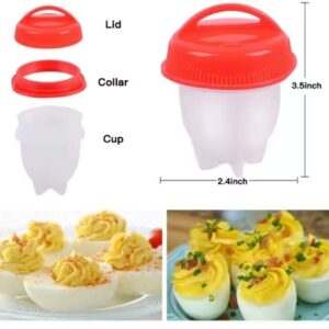 Egg Cooker Silicone, Egg Cooker Without Shell Easy Eggs, Non Stick Silicone Boiled Steamer Eggies, Maker Egg Cooker BPA Free Non-Stick Eggs Poacher, Fast Poaching For Kitchen Gadgets Accessories