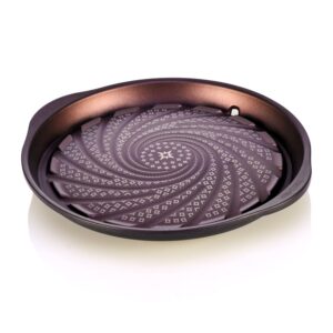 techef - stovetop indoor korean bbq nonstick grill pan with, pfoa-free, dishwasher oven safe, made in korea