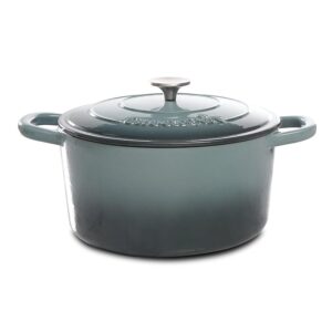 crock-pot artisan round enameled cast iron dutch oven, 7-quart, slate gray