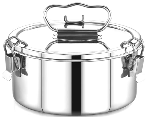 EasyShopForEveryone Stainless Steel 6 x 6 x 3.5 Inches Flan Pan, Capacity 38 fl. oz, Compatible with 3 Qt Instant Pot, 3 Inch Deep Custard Pan