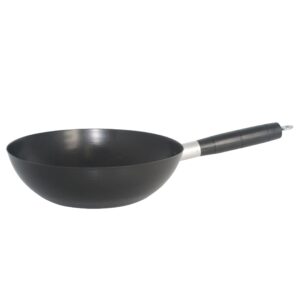 imusa usa 9.5" traditional carbon steel nonstick coated wok with bakelite handle