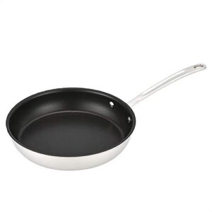 amazoncommercial tri-ply non-stick stainless steel fry pan, 10 inch