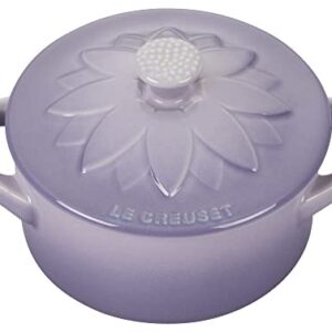 Le Creuset Stoneware Mini Round Cocotte with Flower Lid, 8oz., Provence