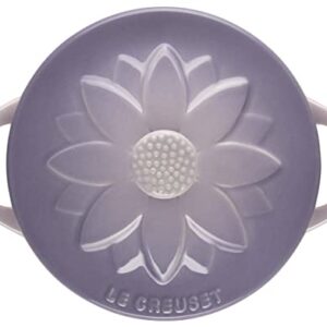 Le Creuset Stoneware Mini Round Cocotte with Flower Lid, 8oz., Provence