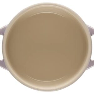 Le Creuset Stoneware Mini Round Cocotte with Flower Lid, 8oz., Provence