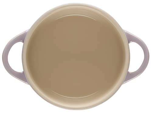 Le Creuset Stoneware Mini Round Cocotte with Flower Lid, 8oz., Provence