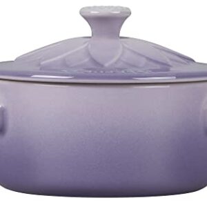 Le Creuset Stoneware Mini Round Cocotte with Flower Lid, 8oz., Provence