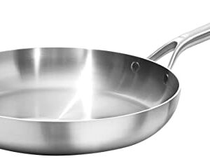 OXO Mira Tri-Ply Stainless Steel, 12" Frying Pan Skillet, Induction, Multi Clad, Dishwasher and Metal Utensil Safe