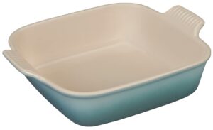 le creuset stoneware heritage square dish, 3 qt. (9"), sea salt