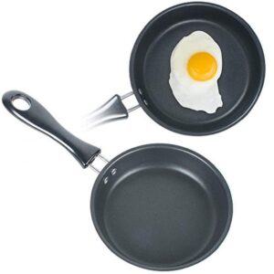 FveBzem Nonstick Frying Pan Round Egg Pan One Egg Fry Pan Egg Pancake Maker Omelet Mini Dishwasher Safe Cookware Small Egg Skillet, PFOA Free, 4.72 Inch(12cm)