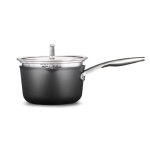 calphalon premier hard-anodized nonstick 3.5-quart sauce pan with lid