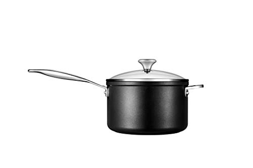 Le Creuset Toughened Nonstick PRO Saucepan With Glass Lid, 4 qt.