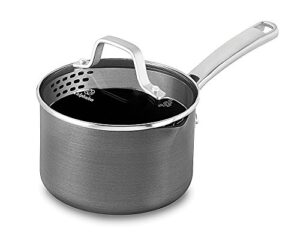 calphalon 1943331 classic nonstick sauce pan with cover, 1.5 quart, grey