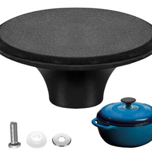 Dutch Oven Knob Replacement Pot Lid Handle Compatible with Le Creuset, Aldi, Lodge and Other Enameled Dutch Oven, Black(1 Set)