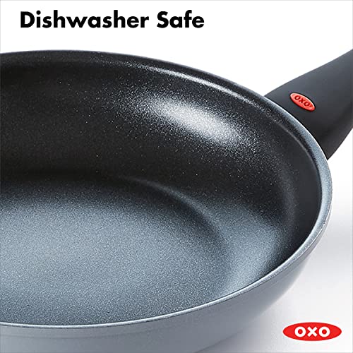 OXO SoftWorks Hard Anodized 11" Wok Pan with Helper Handle, 3-Layered German Engineered Nonstick Coating, Dishwasher Safe, Gray