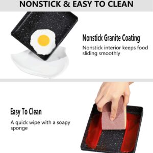 ESLITE LIFE 7”x 6” Japanese Omelette Pan Nonstick Tamagoyaki Egg Pan Rectangle Egg Frying Pan, PFOA Free