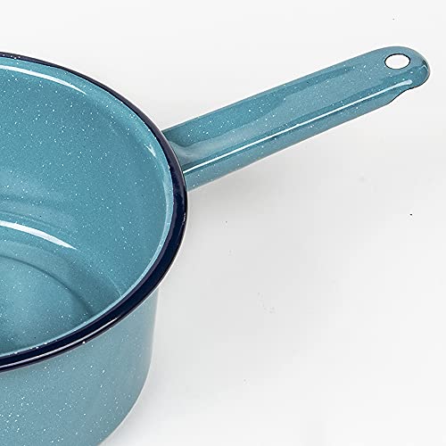 Cinsa Enamel on Steel 2-quart Sauce Pan (Blue Color) - Outdoor & Indoor - Dishwasher Safe