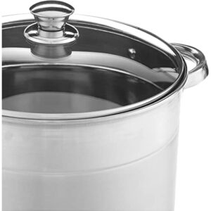 McSunley Stockpot with Encapsulated Bottom Base, 12 qt, Stainless Steel