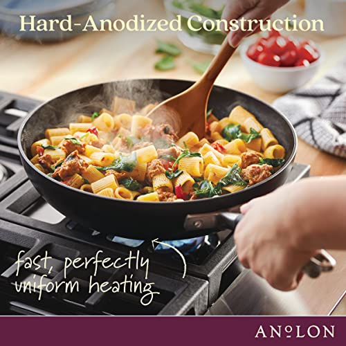 Anolon Advanced Home Hard-Anodized Nonstick Ultimate Pan/Saute Pan, 12-Inch (Onyx)