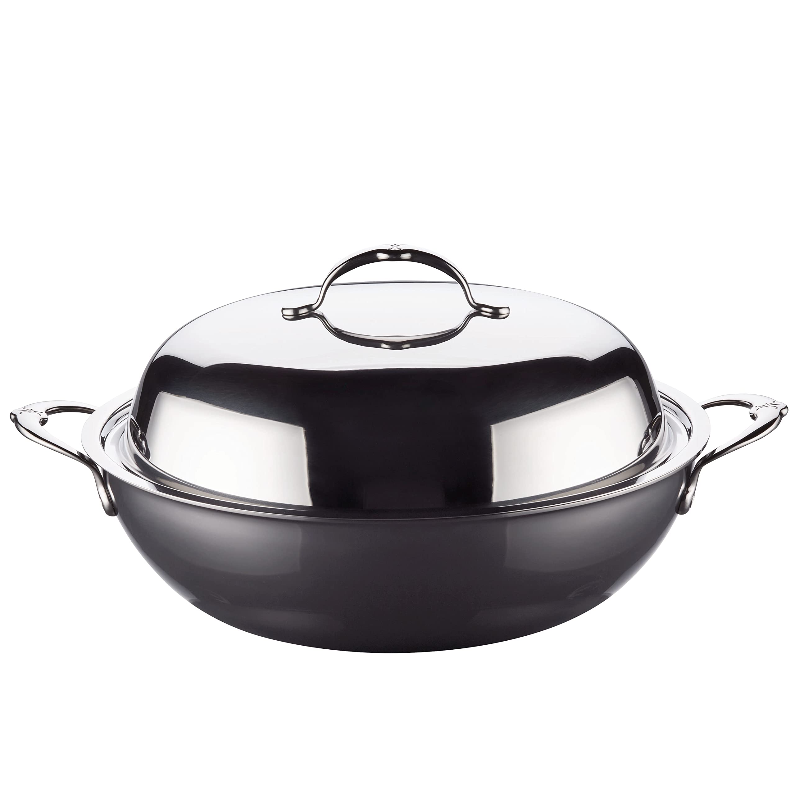 Hestan - NanoBond Collection - Titanium Stainless Steel 14-Inch Wok with Lid - Toxin, PFAS, & Chemical Free Clean Cookware, Induction Cooktop Compatible