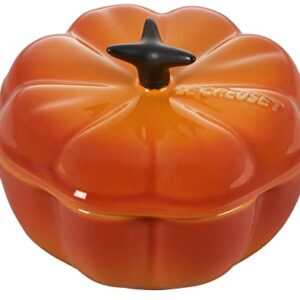 Le Creuset Stoneware Figural Pumpkin Petite Cocotte, 12oz, Persimmon