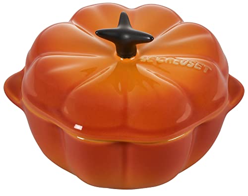 Le Creuset Stoneware Figural Pumpkin Petite Cocotte, 12oz, Persimmon