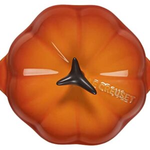 Le Creuset Stoneware Figural Pumpkin Petite Cocotte, 12oz, Persimmon