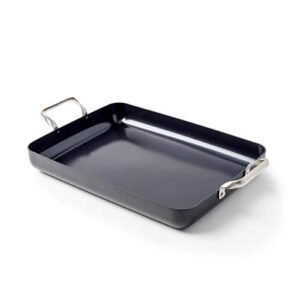 greenpan chop & grill roasting pan, 13.8” x 10”, black