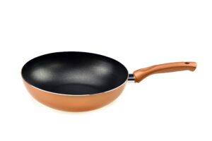 ravelli italia linea 20 non stick wok stir fry pan, 11inch