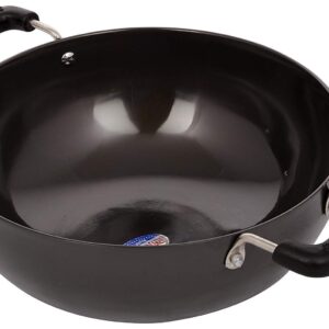 Satre Online and Marketing Hindalco Aluminium Kadai,Cookware Pan Size No-12, 3 mm,Aluminium Kadai,Kadhai Pan,Frying Pan