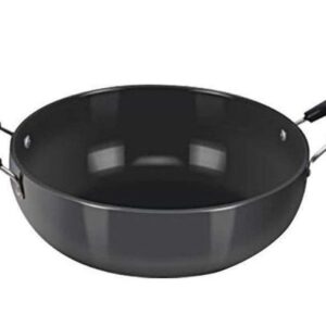 Satre Online and Marketing Hindalco Aluminium Kadai,Cookware Pan Size No-12, 3 mm,Aluminium Kadai,Kadhai Pan,Frying Pan